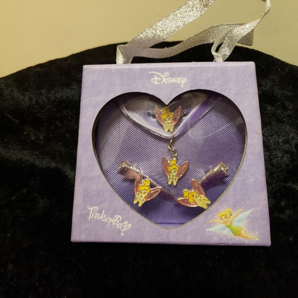 Disney | Accessories | Vintage Disney Tinkerbell 4pcjewelry Set With ...